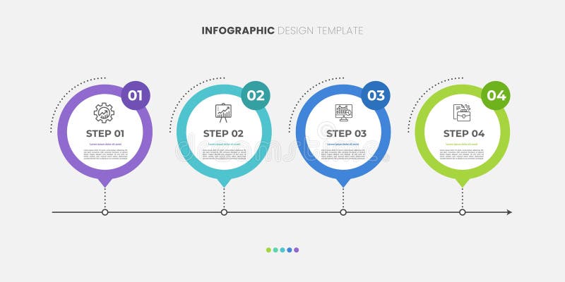 Timeline Creator Infographic Template. 4 Step Timeline Journey ...