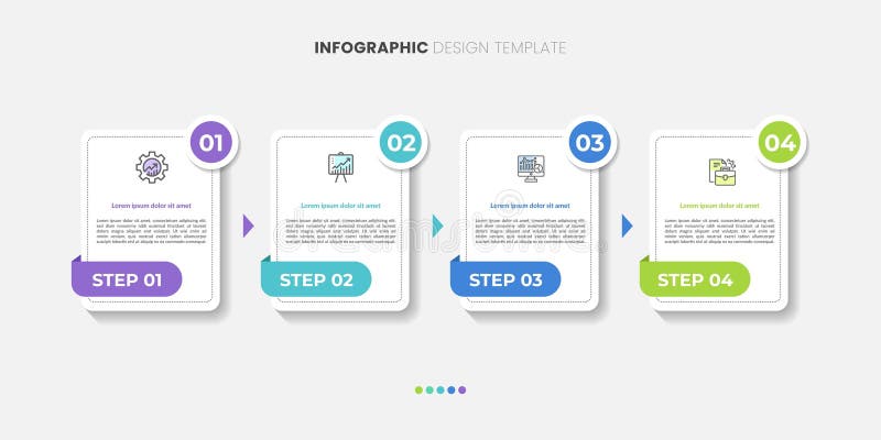 Timeline Creator Infographic Template. 4 Step Timeline Journey ...