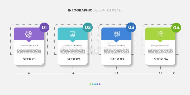 Timeline Creator Infographic Template. 4 Step Timeline Journey ...