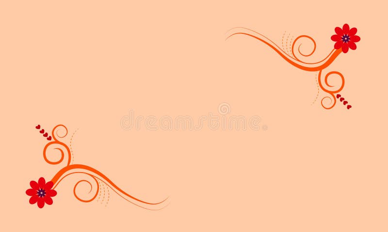 Vector Bail Style Frame Design with Peach Background Stock Illustration ...
