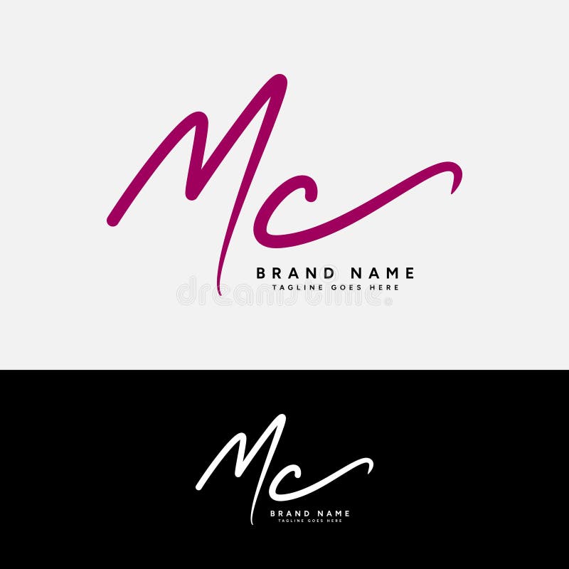 Mc Letter Signature Logo Stock Illustrations – 264 Mc Letter Signature ...