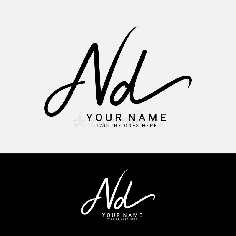 Nd Logo Handwritten Signature Stock Illustrations – 77 Nd Logo ...
