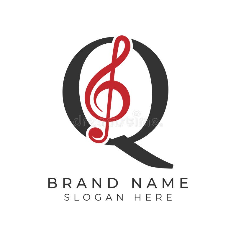 Initial Letter Q with Musical Note Style Icon. Alphabet Q Music Logo ...