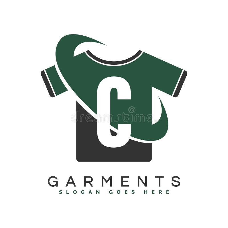 Letter C T-Shirt Logo with Round Concept. Alphabet C Garments Moon Face ...