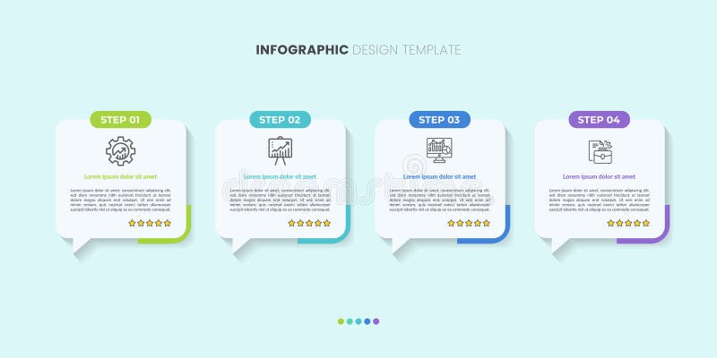 Infographic Label Design with Circle Infographic Template Design and 4 ...