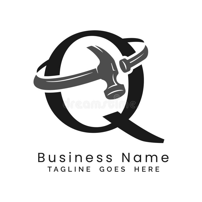 Q Letter Logo Construction Vector for Woodworking Company. Alphabet Q ...