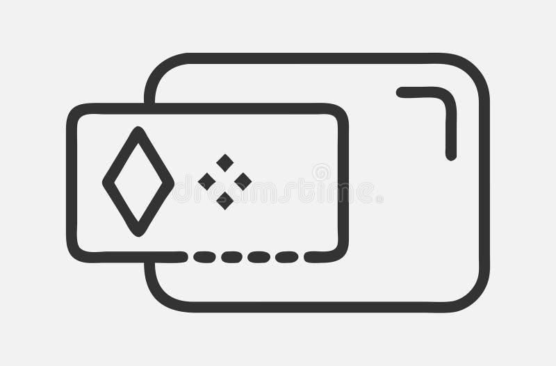 Sleek Card Icon Line Art - Modern Minimalist Digital Design Stock ...