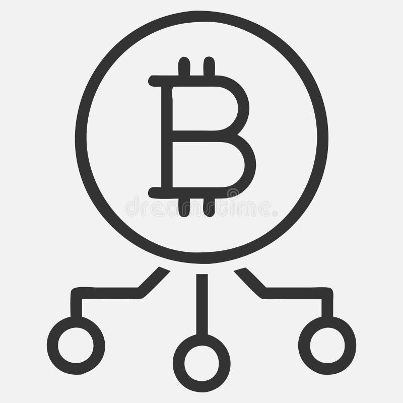 Innovative Bitcoin Icon Line Art - Modern Cryptocurrency Symbol Design ...