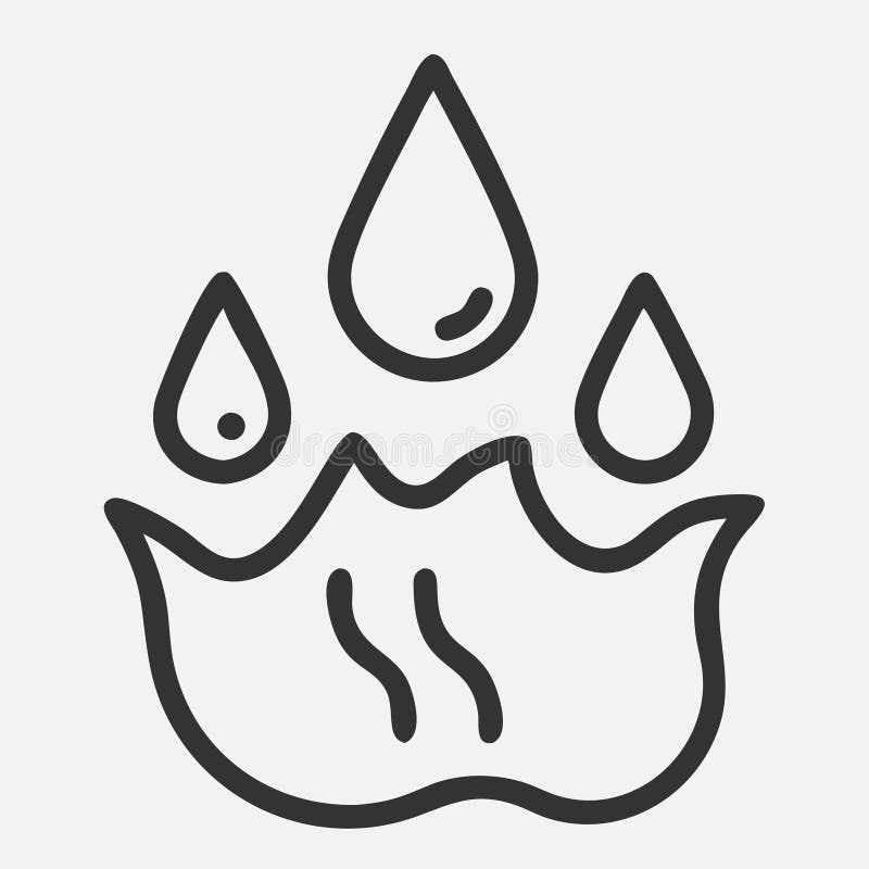 Pure Water Icon Line Art - Minimalist Fluid Symbol Design Stock ...