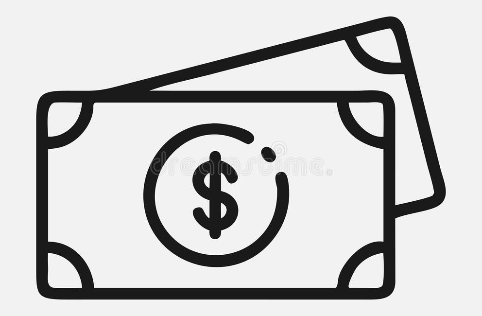 Elegant Money Icon in Clean Line Art Style for Finance and Banking ...