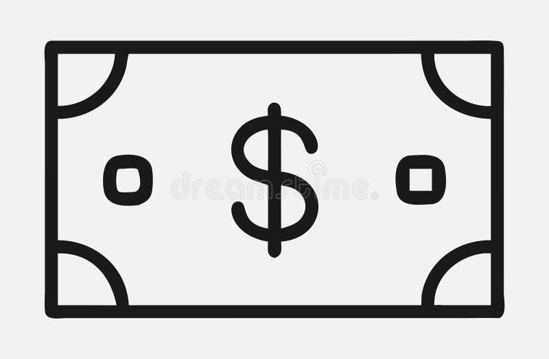 Elegant Money Icon in Clean Line Art Style for Finance and Banking ...