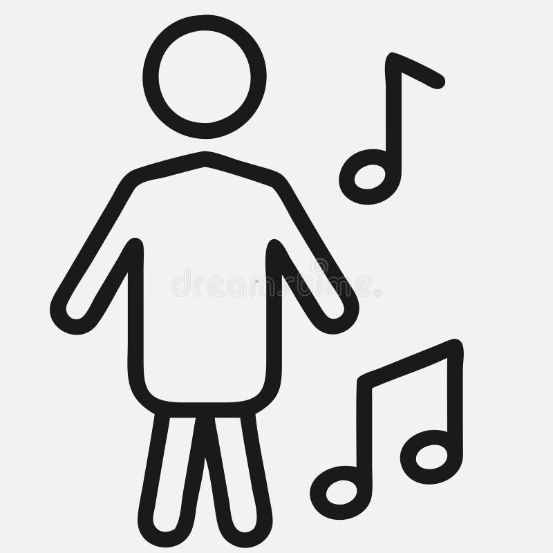 Elegant Music Icon in Clean and Modern Line Art Style Stock Vector ...