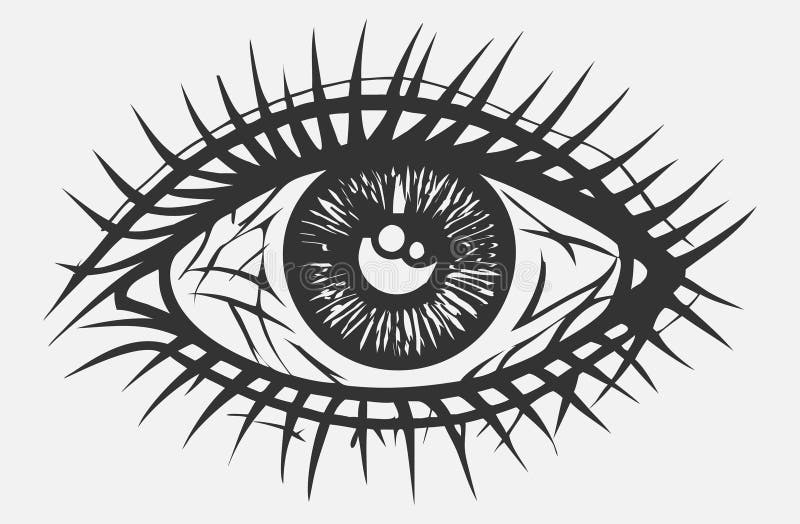 Elegant and Minimalistic Eye-Off Icon. Stock Vector - Illustration of ...