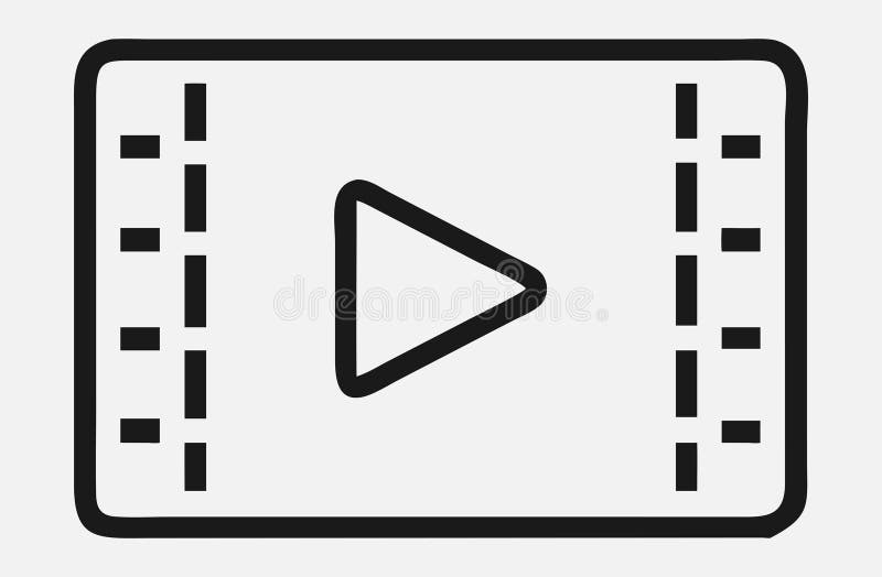 Video Icon Line Art - Sleek and Minimalist Symbol for Digital Media ...