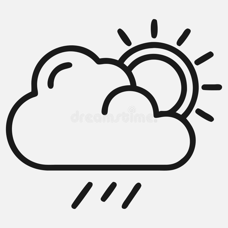 Weather Icon Line Art Collection Stock Vector - Illustration of climate ...