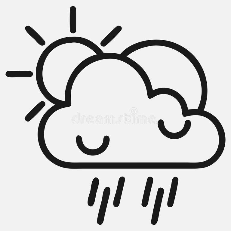 Weather Icon Line Art Collection Stock Vector - Illustration of flat ...