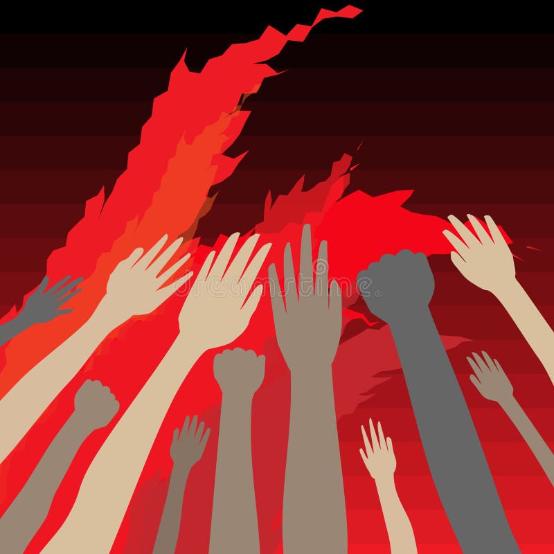 Protest, Rebel Vector Revolution Art Poster for Freedom Stock Vector ...