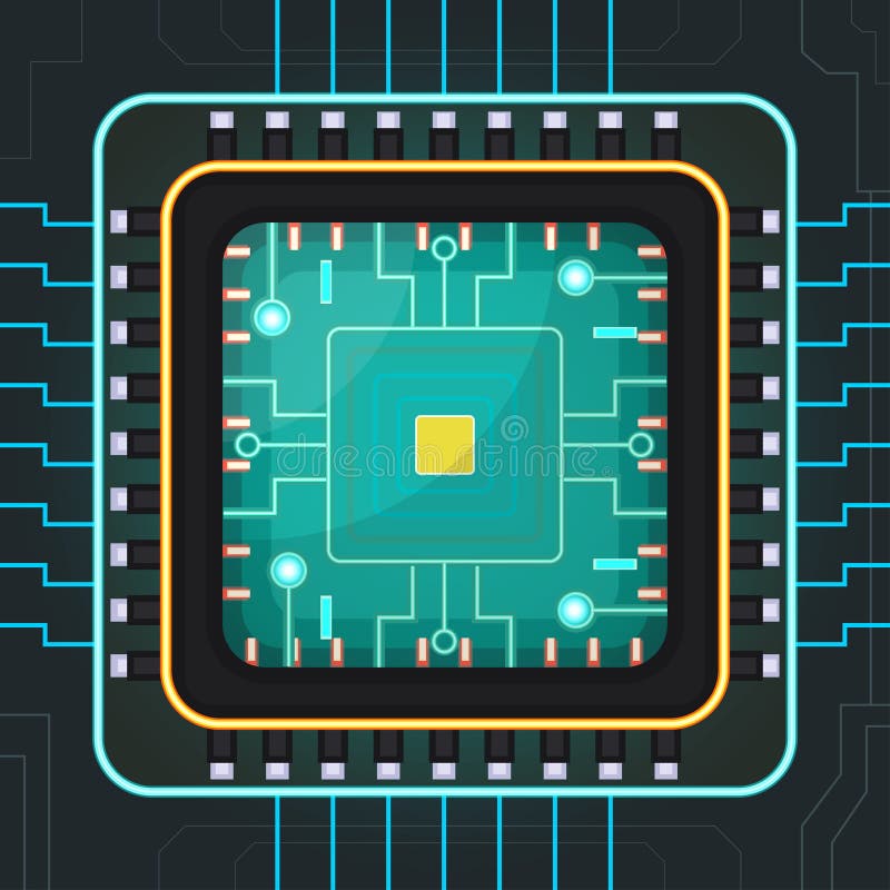 Science and Tech, Futuristic High-Tech Concept Stock Illustration ...