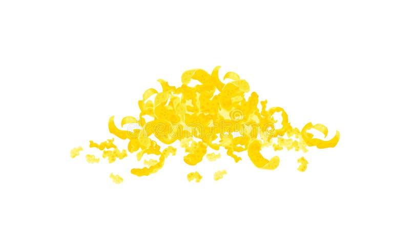 Heap of Grated Lemon Zest. Vector Cartoon Flat Illustration Stock ...