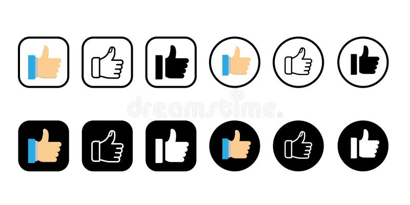 Like Flat Icon Set, Sign, Symbol Design for Website, Apps, Etc Stock ...