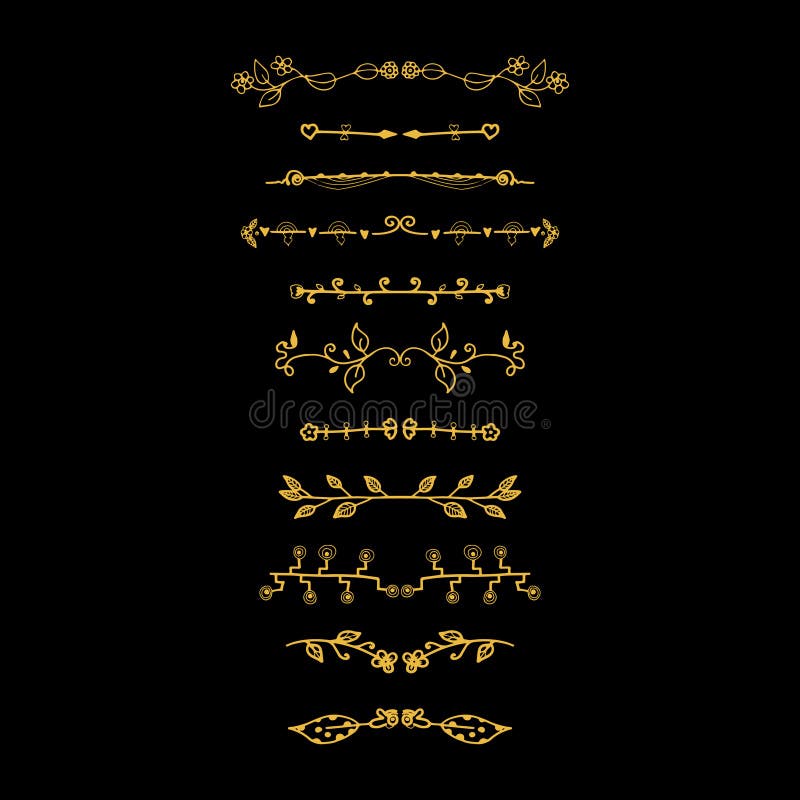 Retro Ornate Frame Set Classic Vintage Borders Designs Stock Vector ...
