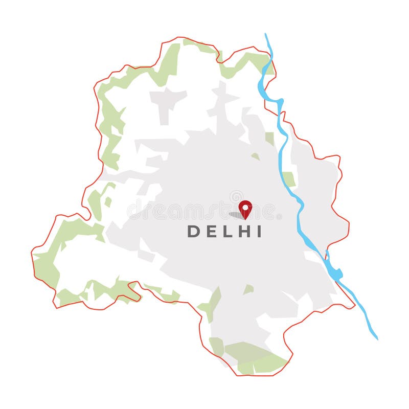 Delhi location map stock vector. Illustration of concept - 347349603