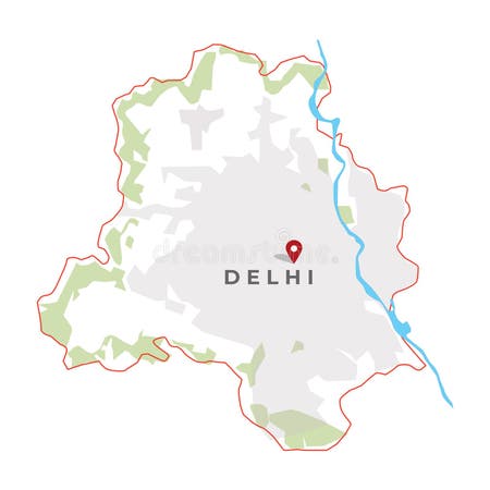 Delhi location map stock vector. Illustration of concept - 347349603