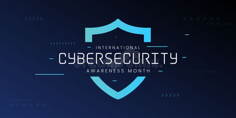 International Cyber Security Awareness Month is Observed. Flat Design ...