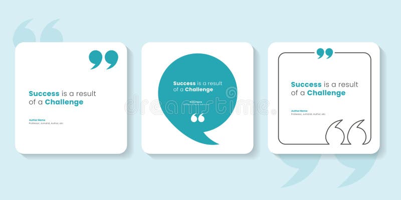 Set Bubble Testimonial Banner, Quote, Infographic. Social Media Post ...