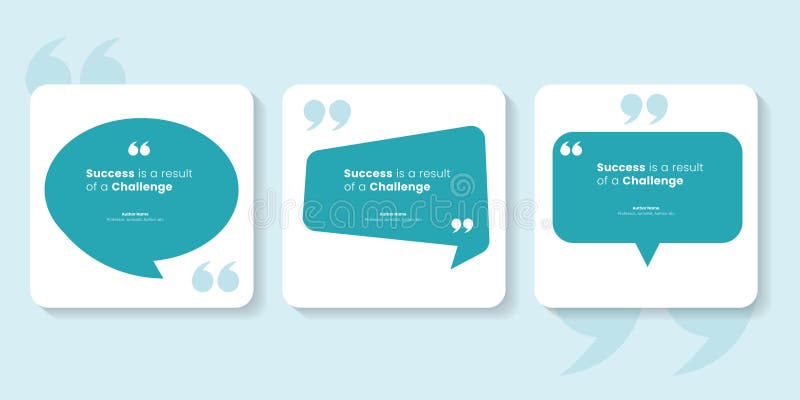 Set Bubble Testimonial Banner, Quote, Infographic. Social Media Post ...