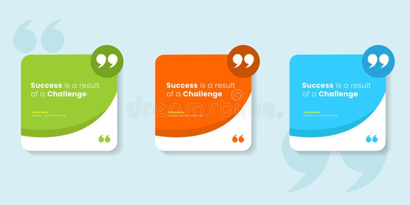 Set Bubble Testimonial Banner, Quote, Infographic. Social Media Post ...