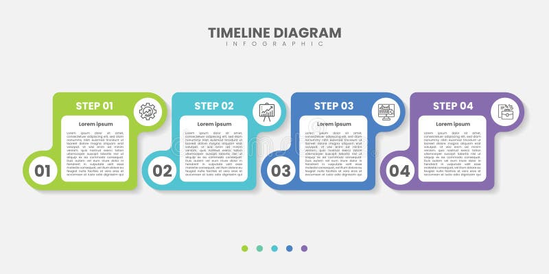 Timeline Creator Infographic Template. 4 Step Timeline Journey ...
