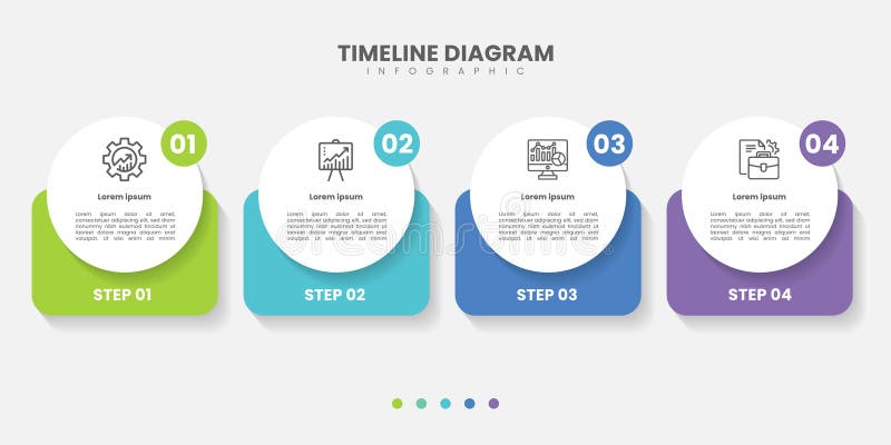 Timeline Creator Infographic Template. 4 Step Timeline Journey ...