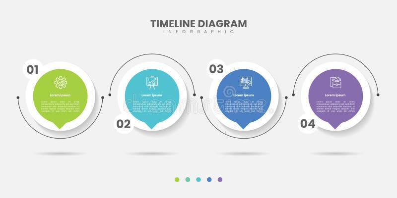 Timeline Creator Infographic Template. 4 Step Timeline Journey ...