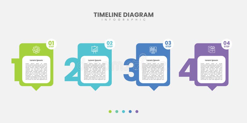 Timeline Creator Infographic Template. 4 Step Timeline Journey ...