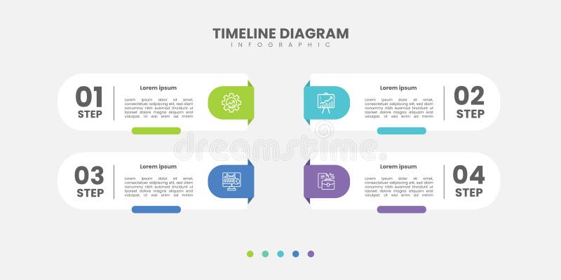 Timeline Creator Infographic Template. 4 Step Timeline Journey ...