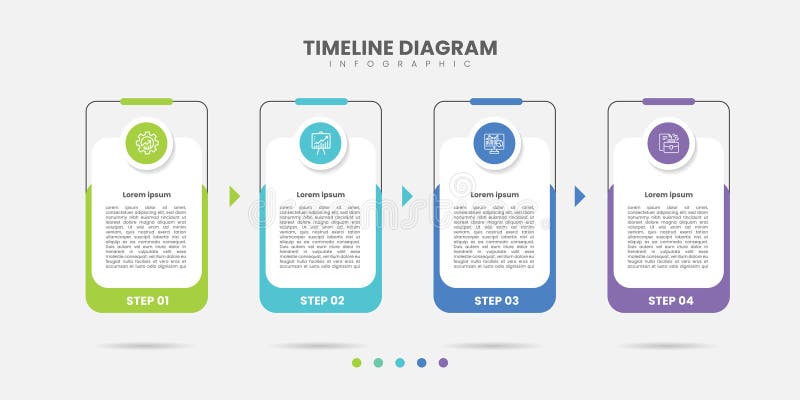Timeline Creator Infographic Template. 4 Step Timeline Journey ...