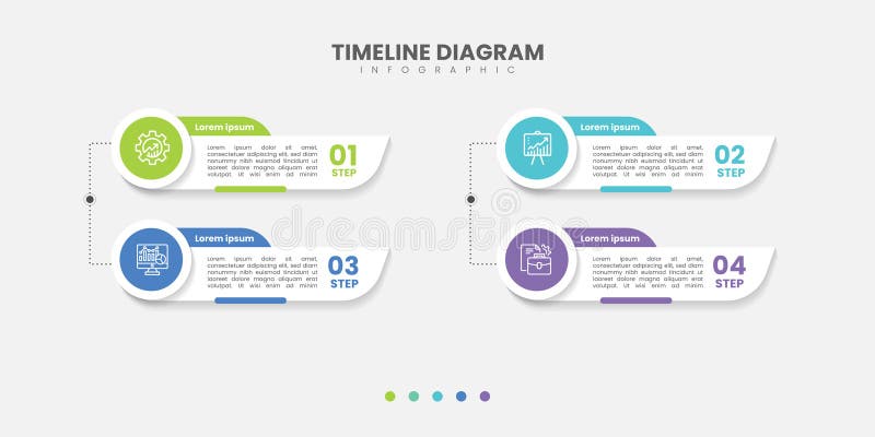 Timeline Creator Infographic Template. 4 Step Timeline Journey ...
