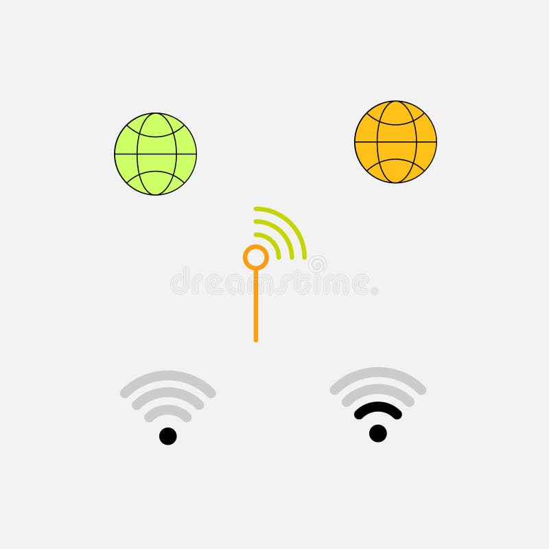Wifi weak signal icon stock illustration. Illustration of multimedia ...