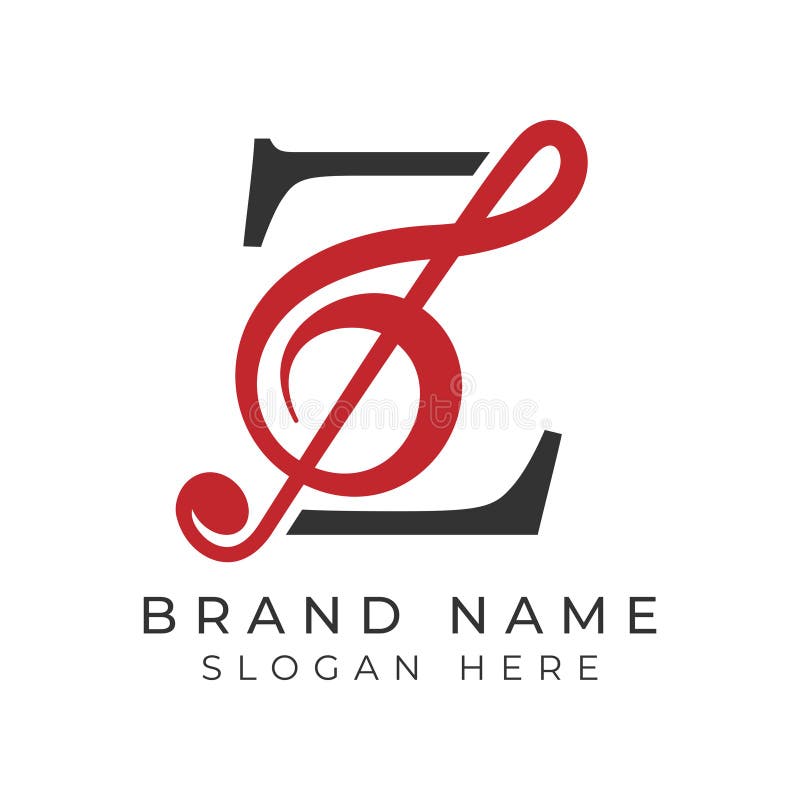 Initial Letter Z with Musical Note Style Icon. Alphabet Z Music Logo ...