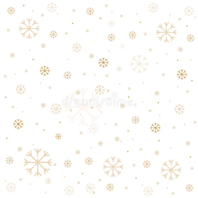 Christmas Background with Gold Snowflakes and Stars Pattern Stock ...