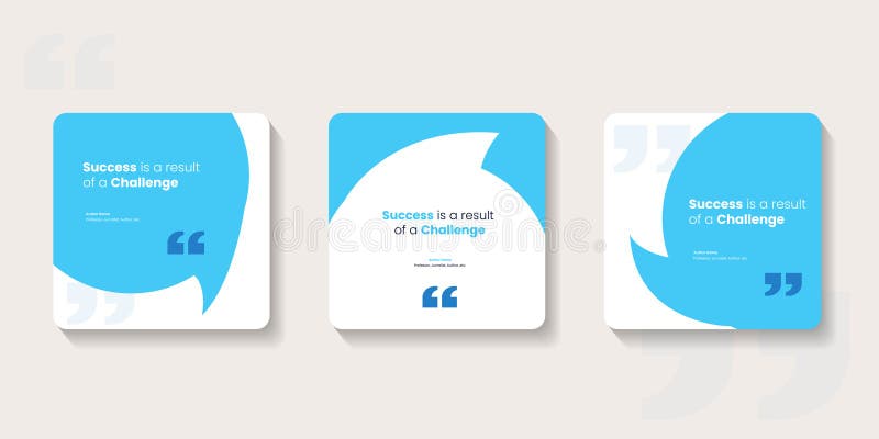 Set Bubble Testimonial Banner, Quote, Infographic. Social Media Post ...