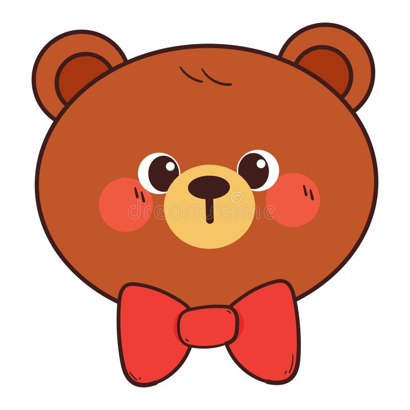 Cute Hand Drawing Cartoon Bear. Cute Bear Drawing Stock Vector ...