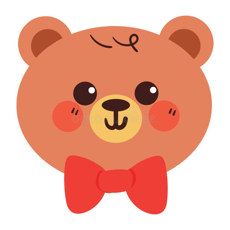 Cute Hand Drawing Cartoon Bear. Cute Bear Drawing for Sticker Stock ...