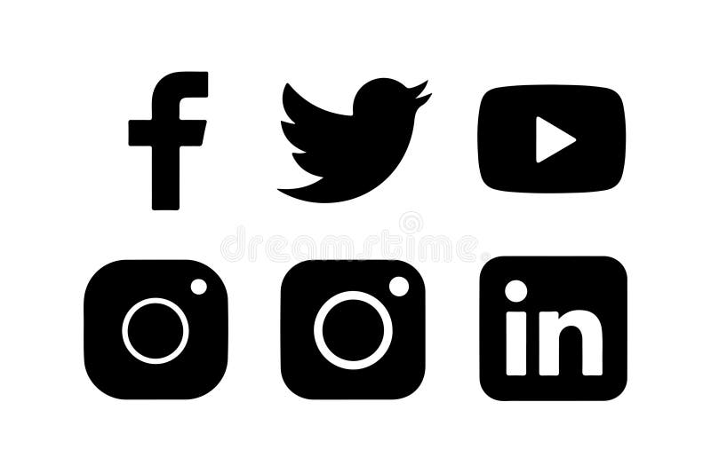 Collection of Popular Social Media Logos Editorial Stock Image ...