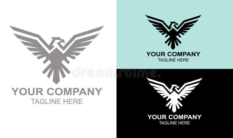 Abstract Eagle Vector Logo. Set Eagle Logo Vector. Stylized Graphic ...