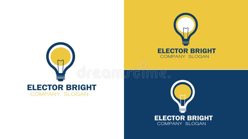 Bright Light Bulb Logo, with Light Bulb Graphic Symbol for Creativity ...