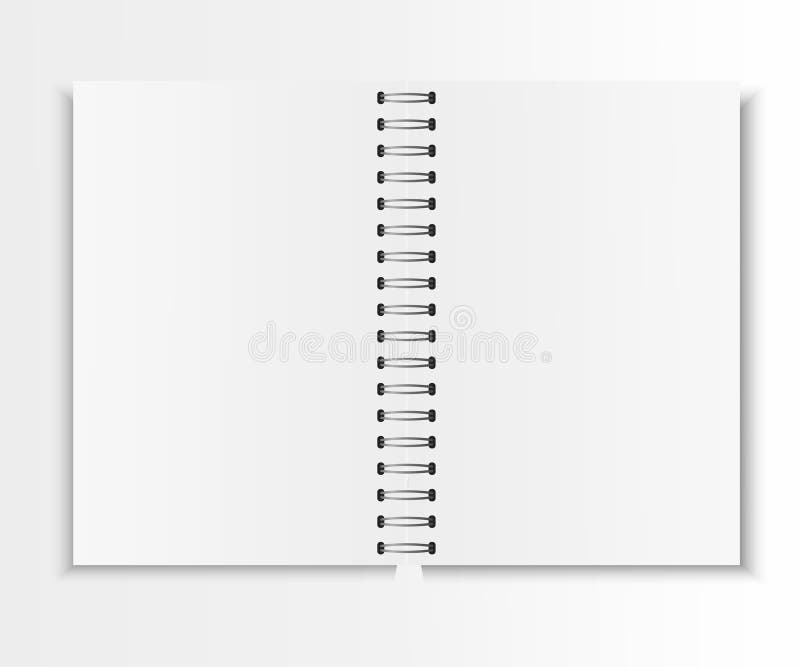 Vector Realistic Open Notebook. Stock Illustration - Illustration of ...