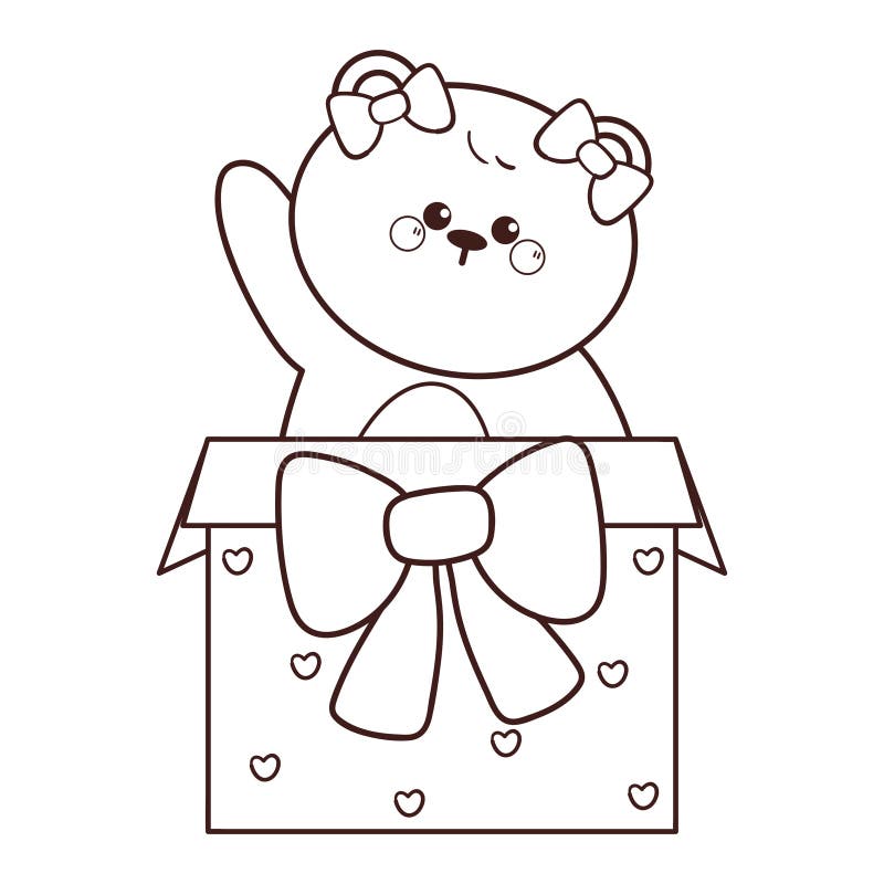 Gift Box Coloring Stock Illustrations – 3,886 Gift Box Coloring Stock ...