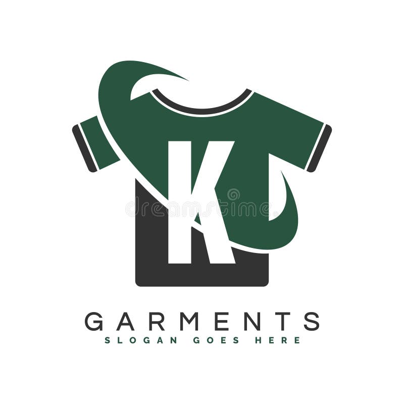 Letter K T-Shirt Logo with Round Concept. Alphabet K Garments Moon Face ...